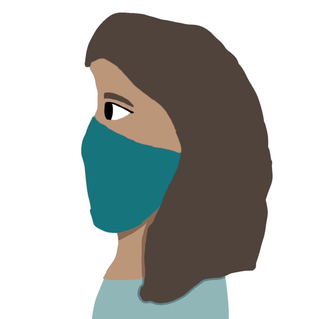 Random drawing of a person in a mask drawing by GLB | Doodle Addicts