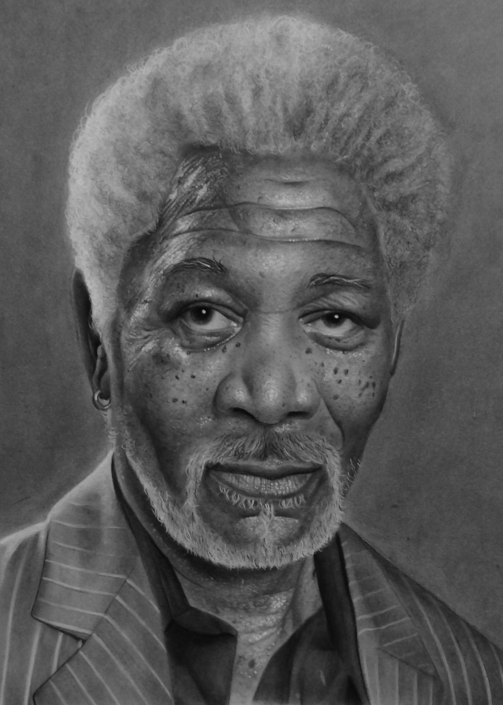 Morgan freeman drawing by Trent Humphreys | Doodle Addicts