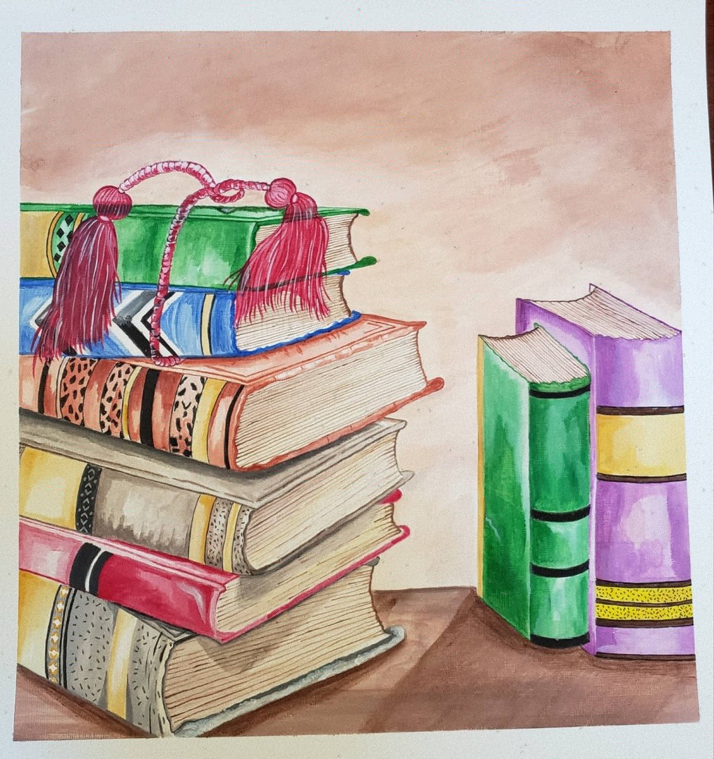 Books Anyone?! drawing by Navniit | Doodle Addicts