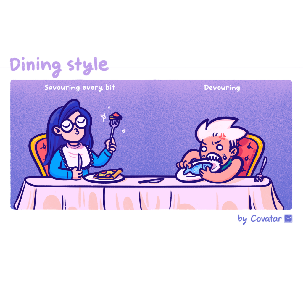 Dining style drawing by The Covatar | Doodle Addicts