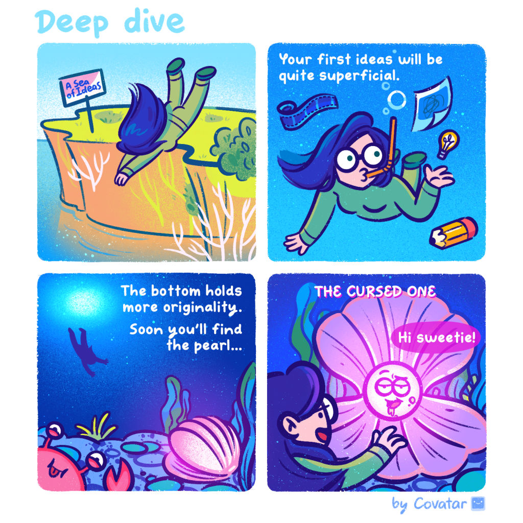 Deep Dive drawing by The Covatar | Doodle Addicts