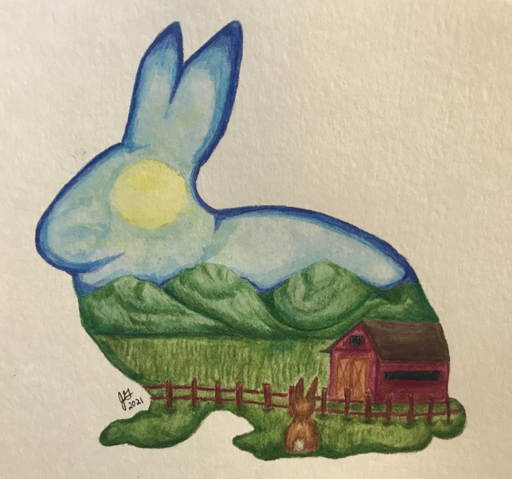 The Inner Bunny drawing by Jean Garro | Doodle Addicts