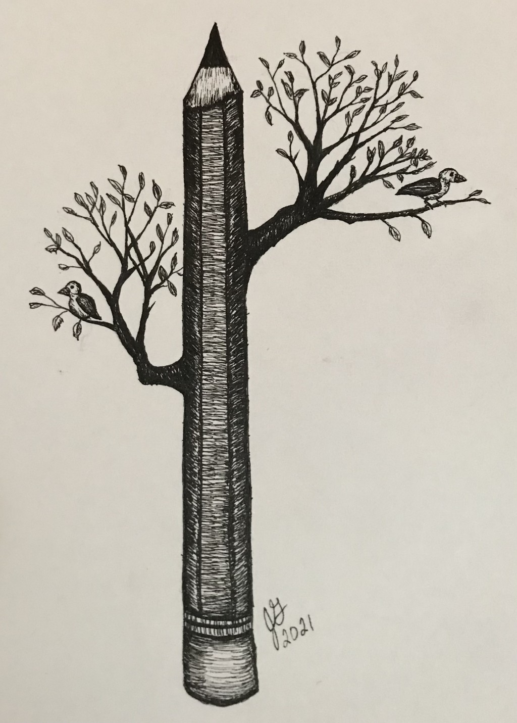 Which Came First? drawing by Jean Garro | Doodle Addicts