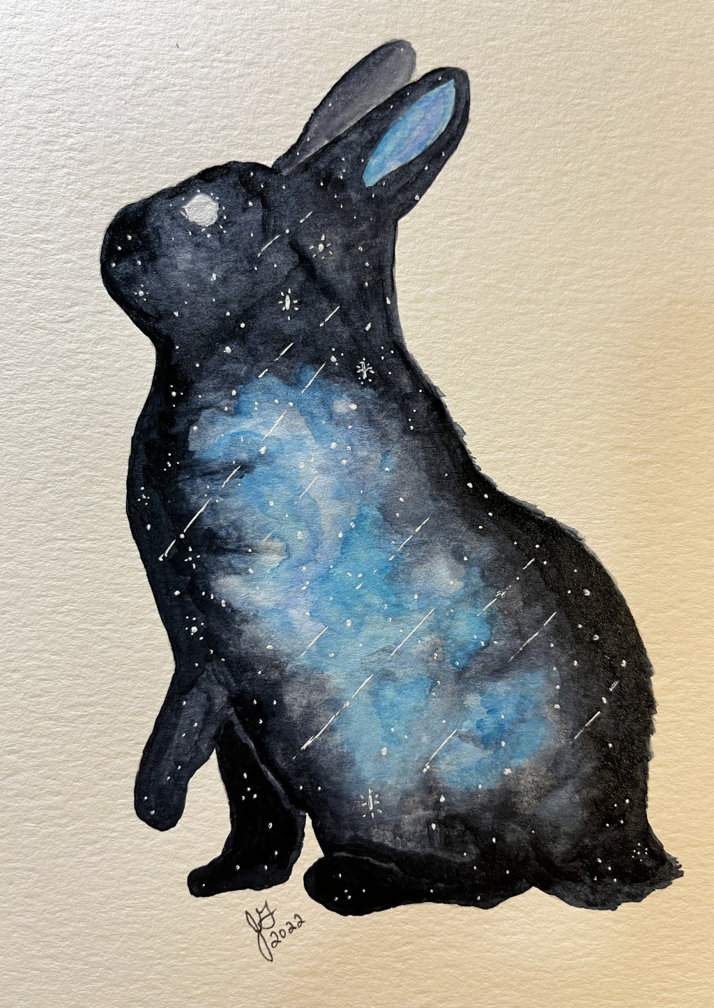 Galaxy Bunny drawing by Jean Garro | Doodle Addicts