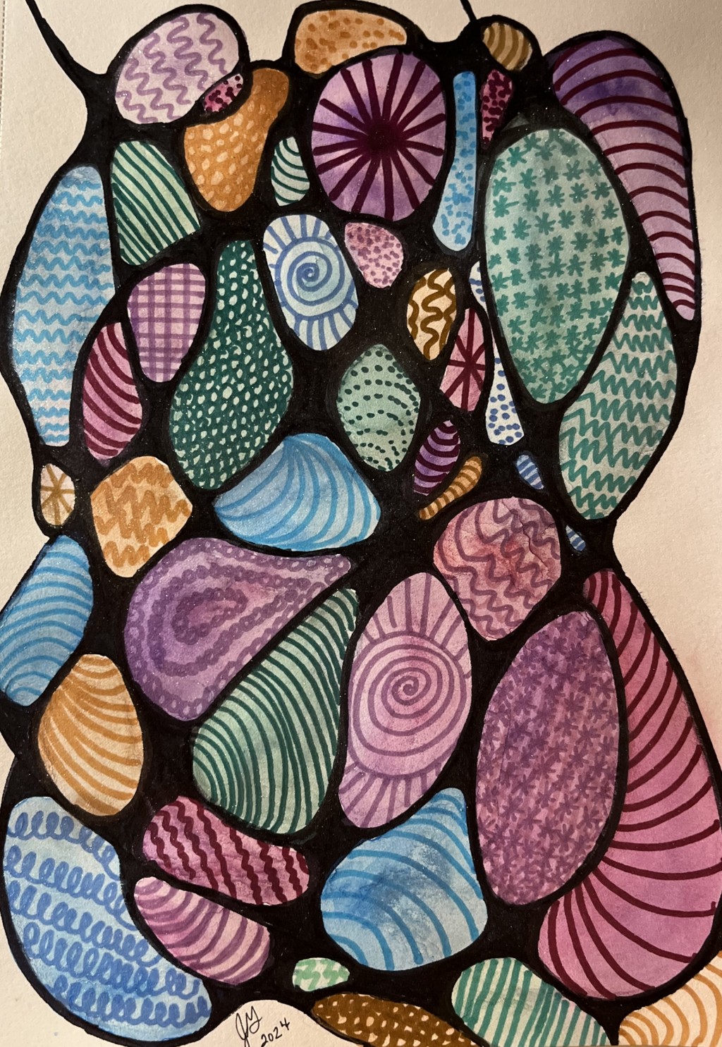 Doodle drawing drawing by Jean Garro | Doodle Addicts