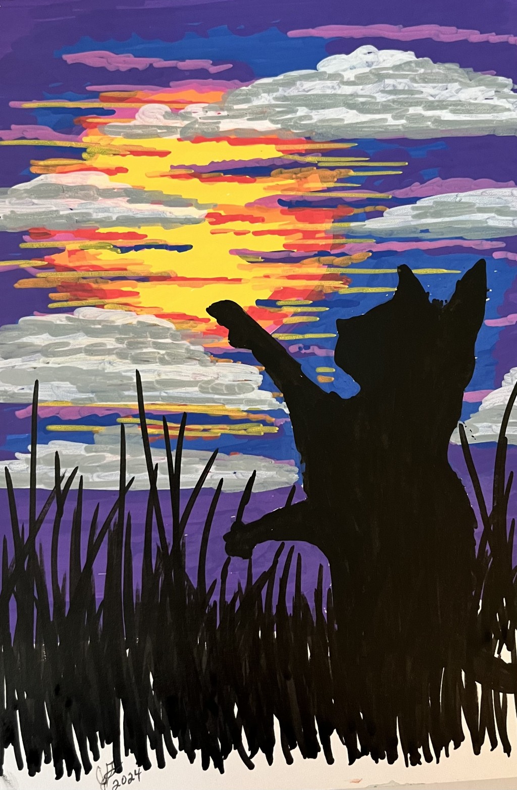 Playing with the sun drawing by Jean Garro | Doodle Addicts