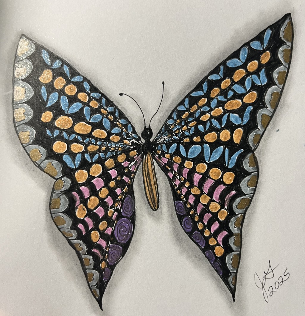 Doodle Butterfly drawing by Jean Garro | Doodle Addicts