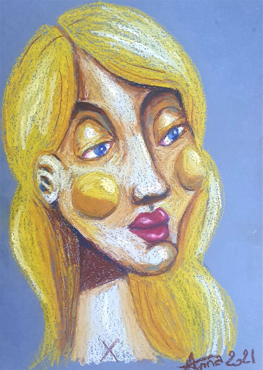 Girl looking left drawing by Anna | Doodle Addicts