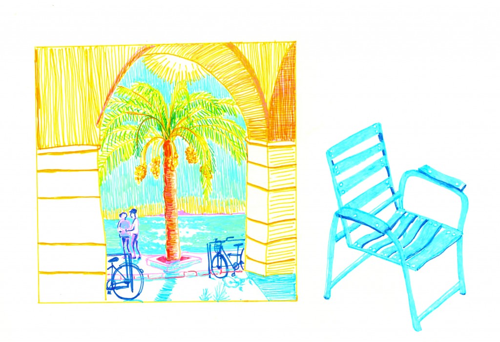 Promenade Anglaise in Nice drawing by Anna | Doodle Addicts