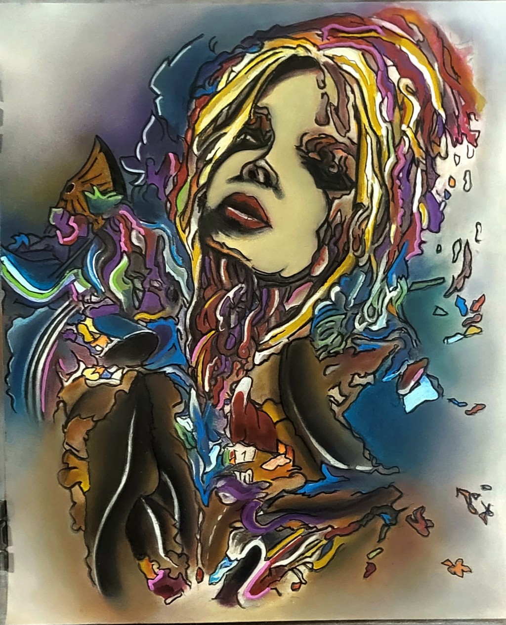 A collection of pieces to resemble a whole drawing by D.C. | Doodle Addicts