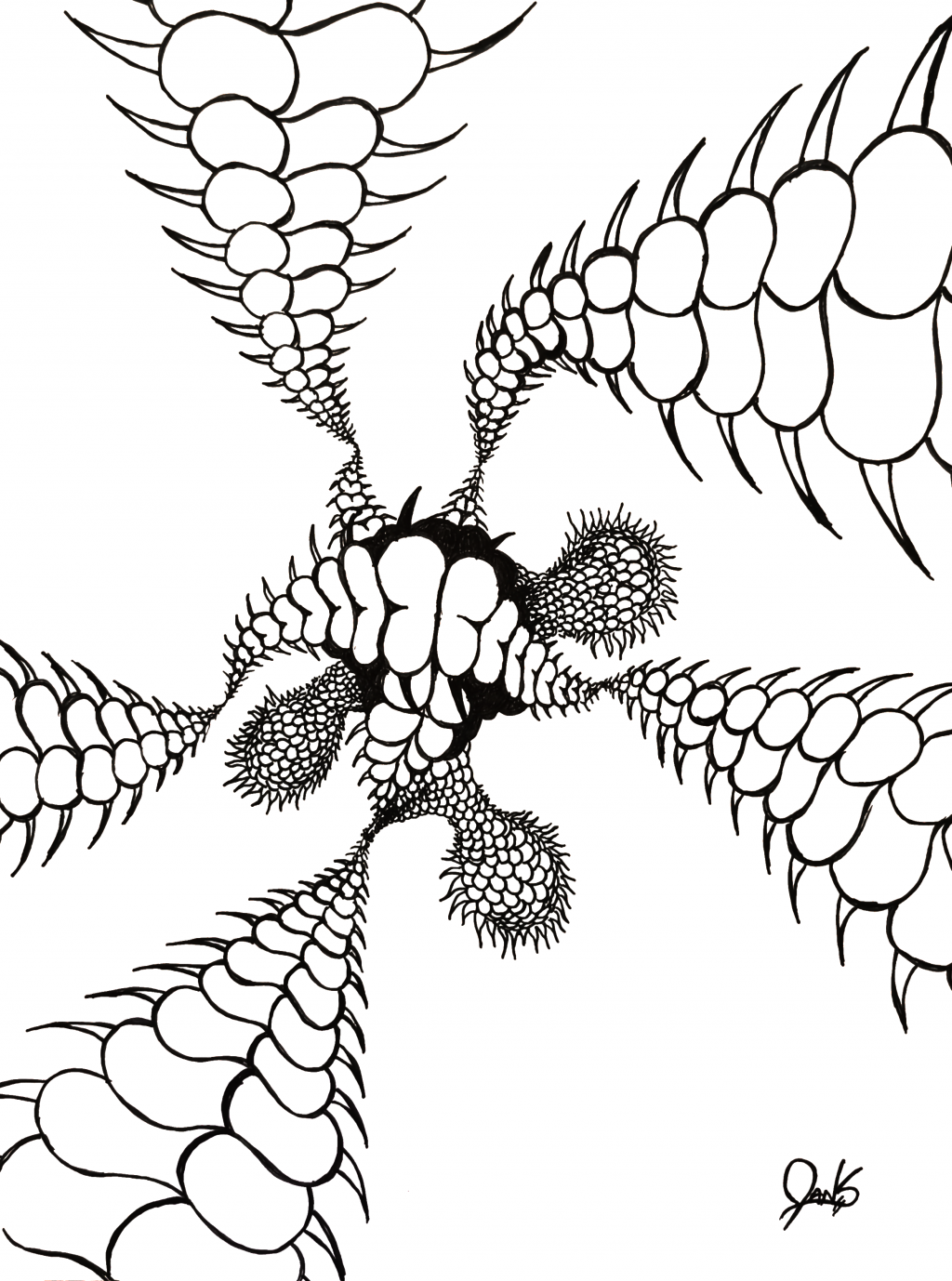 Spikey Bum Dreams drawing by Psylent | Doodle Addicts