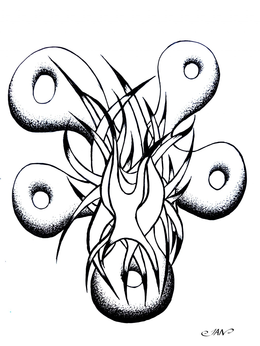 Thorny Mess drawing by Psylent | Doodle Addicts