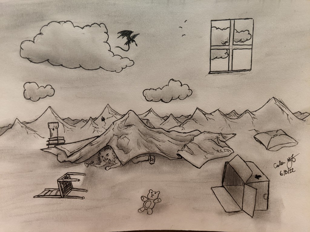 Outside the box drawing by Caden Hoyt | Doodle Addicts