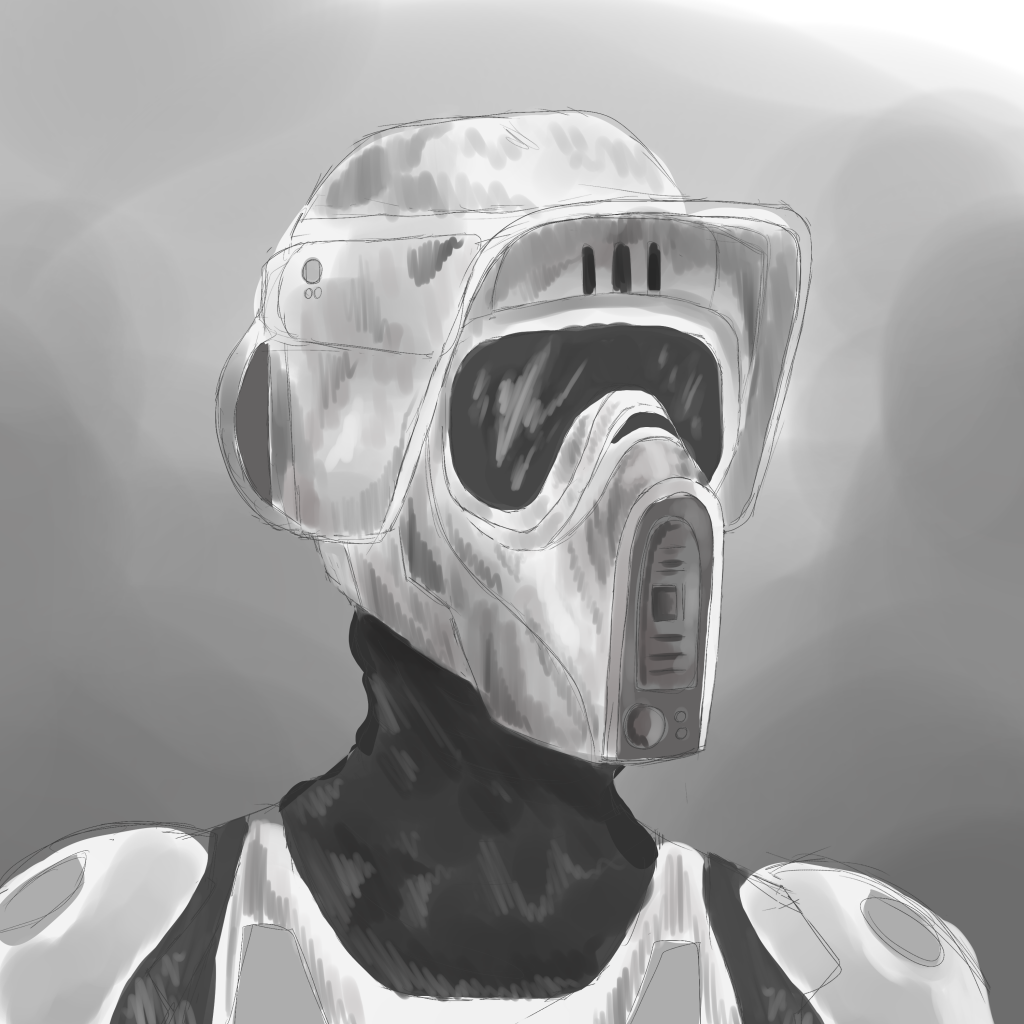 Scout Trooper drawing by Goggles | Doodle Addicts