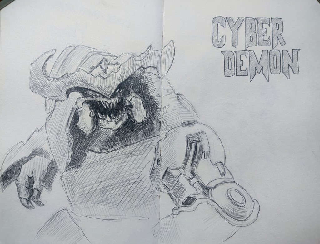 CyberDemon drawing by TimShch | Doodle Addicts