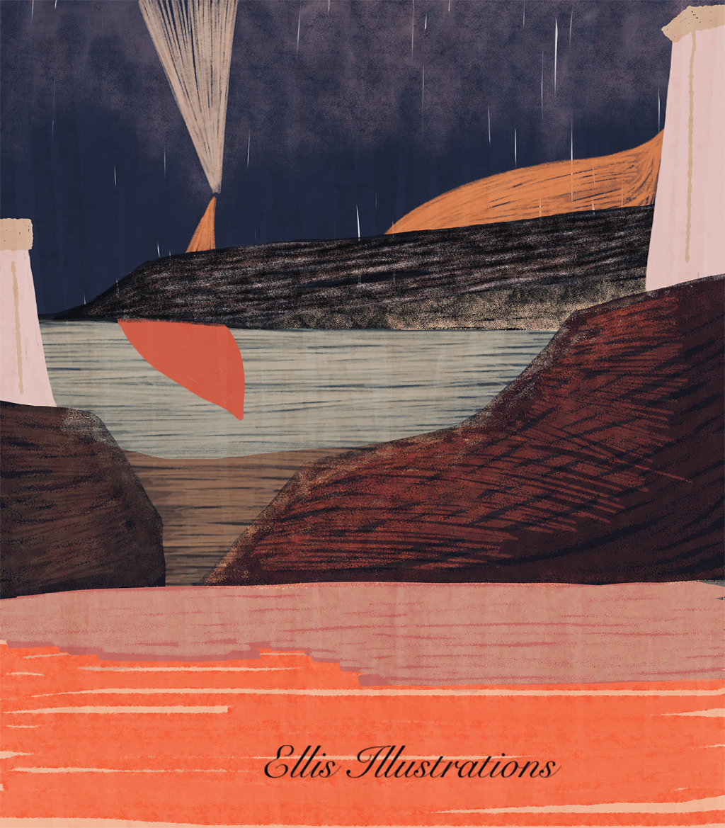 Beautiful scenery drawing by Ellis Illustrations | Doodle Addicts