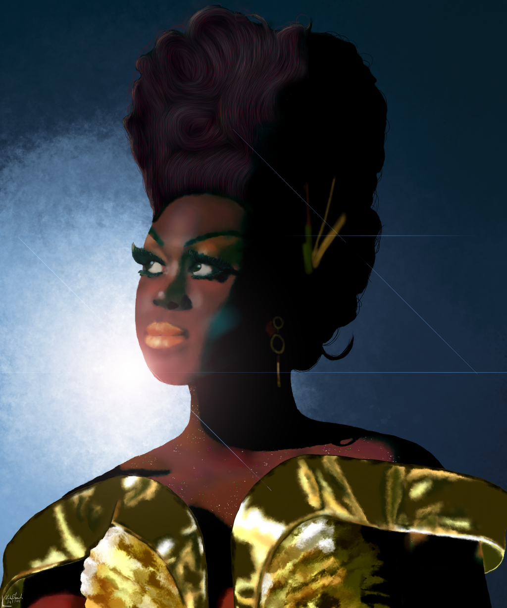 Portrait of Bob the Drag Queen drawing by Kurtis D Edwards | Doodle Addicts