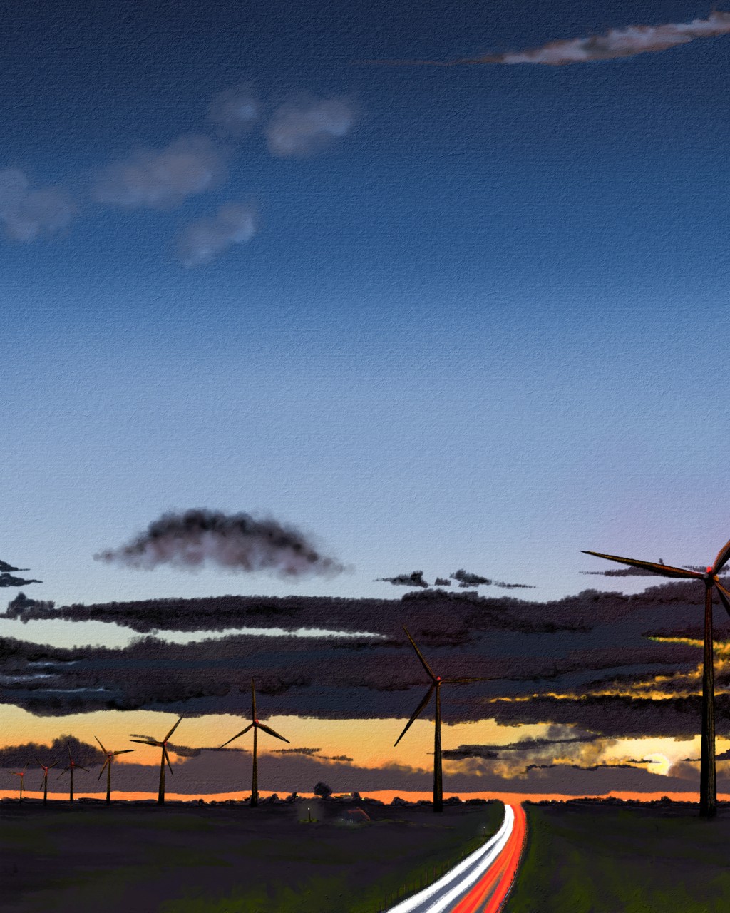 Iowa Highway drawing by Kurtis D Edwards | Doodle Addicts