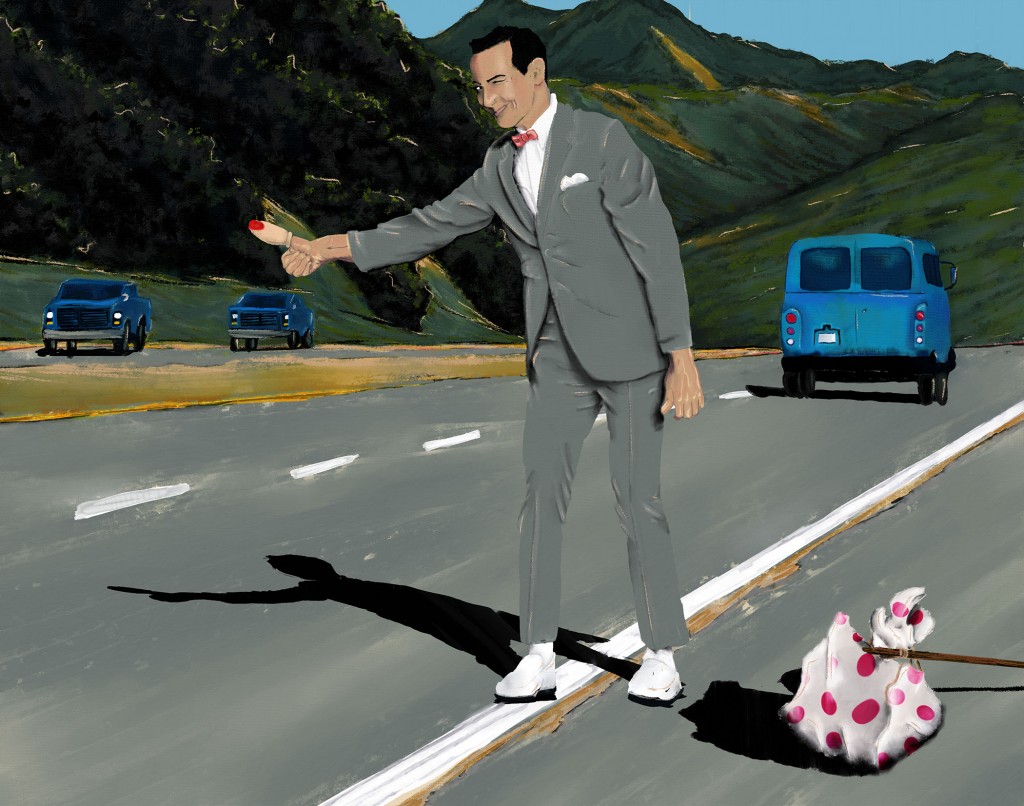 Pee-wee Herman Landscape drawing by Kurtis D Edwards | Doodle Addicts