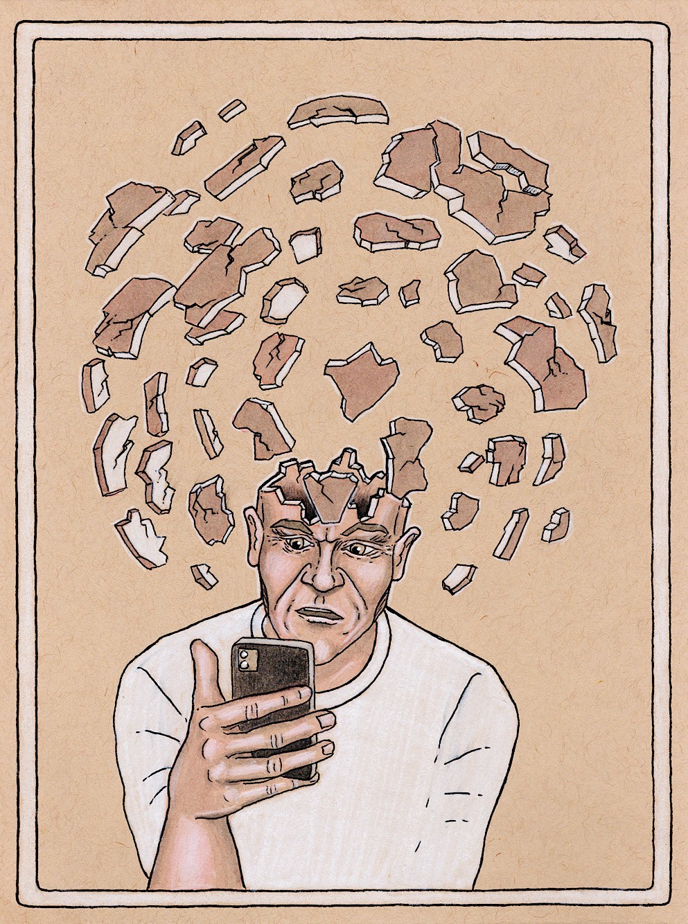 too much trouble in the world drawing by Gerhard Schellert | Doodle Addicts