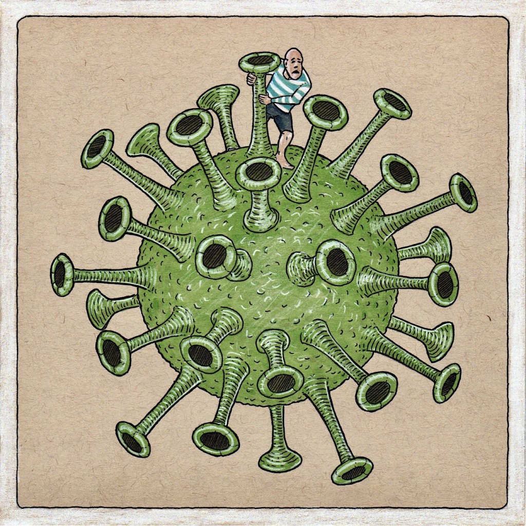 Corona drawing by Gerhard Schellert | Doodle Addicts