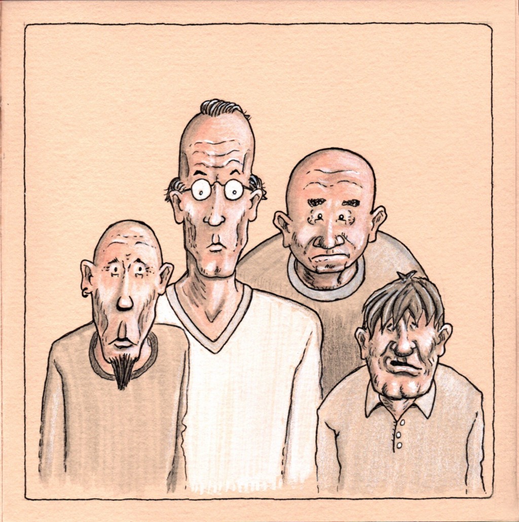the unusual suspects drawing by Gerhard Schellert | Doodle Addicts
