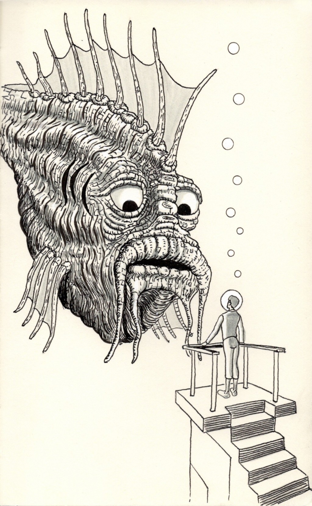 Big Fish drawing by Gerhard Schellert | Doodle Addicts