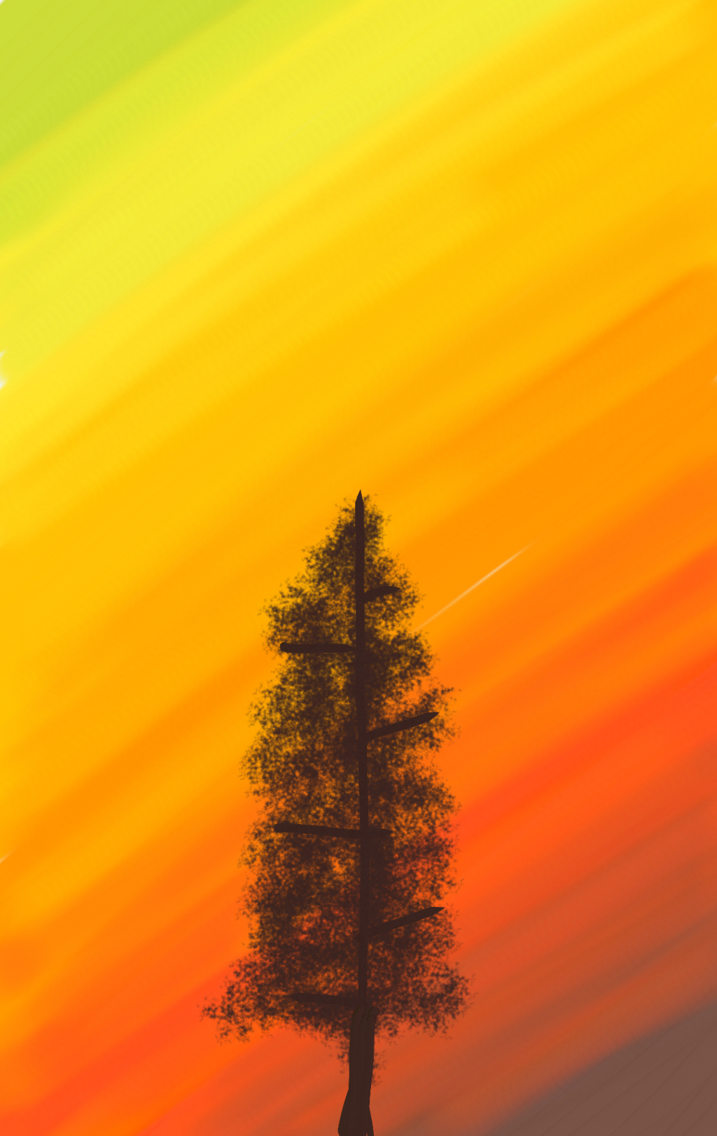 Lone tree drawing by Athena | Doodle Addicts