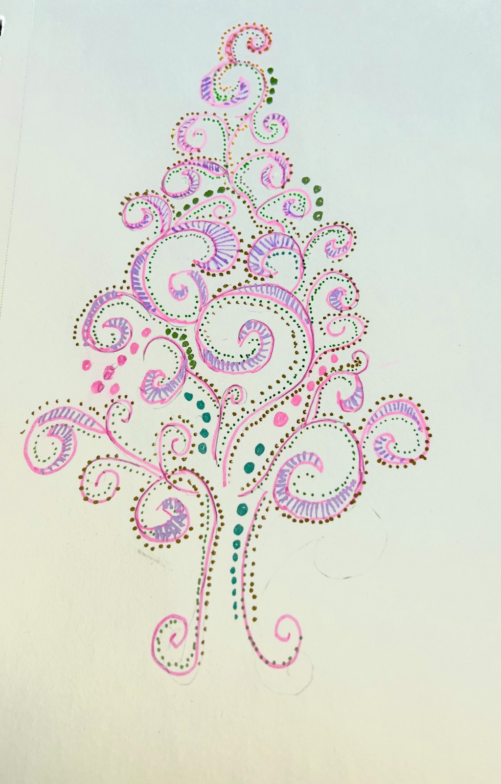 Ode to the Christmas Tree #1 drawing by lisa labellarte | Doodle Addicts