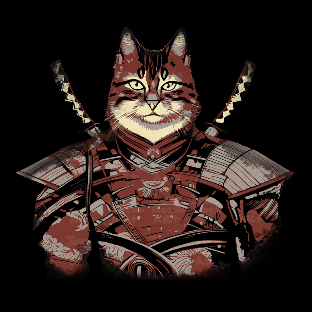 Samurai Warrior Cat drawing by Joselo Rocha | Doodle Addicts