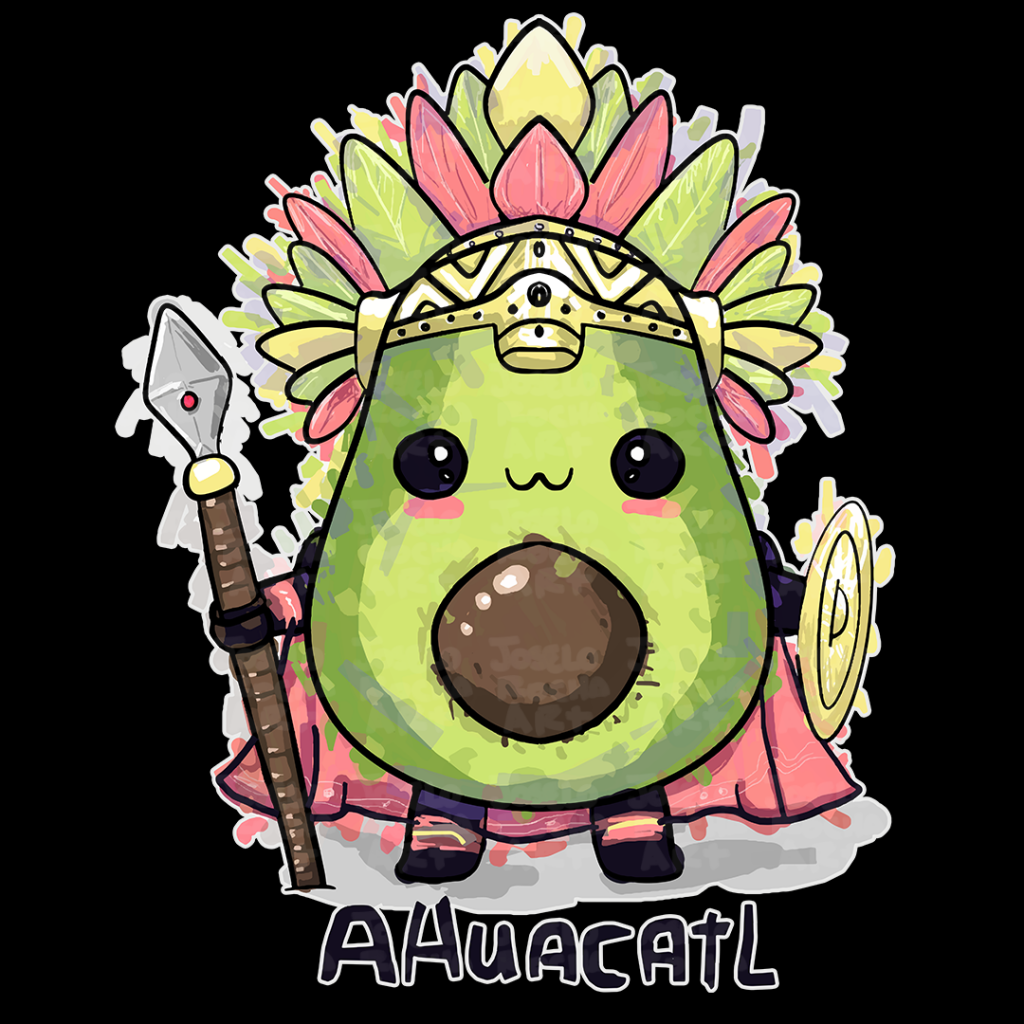 Ahuacatl Aztec Warrior Avocado drawing by Joselo Rocha | Doodle Addicts