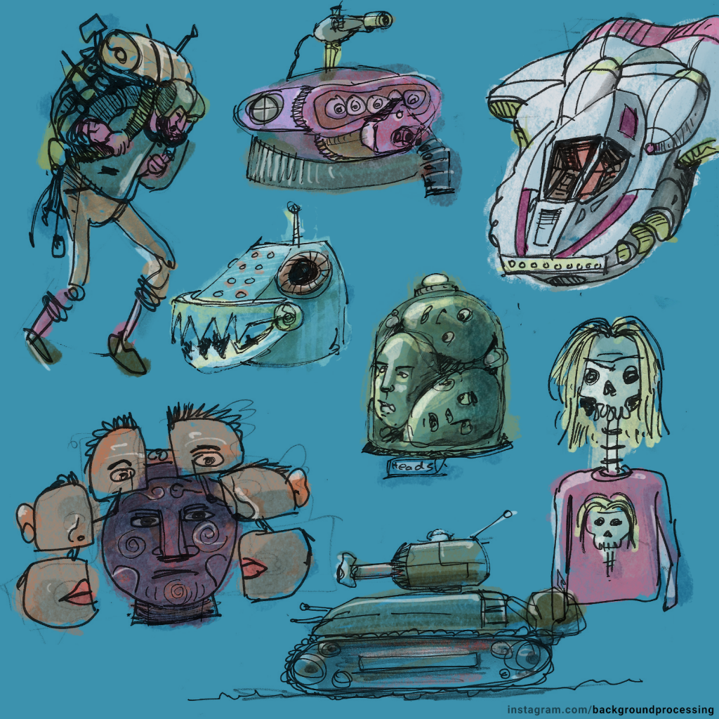 some random doodles drawing by Background Processing | Doodle Addicts