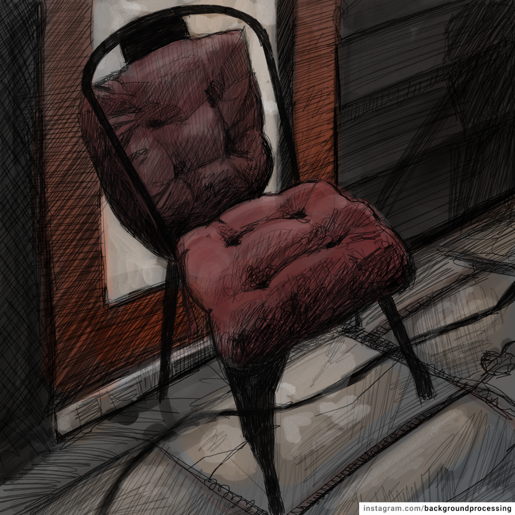 Chair drawing by Background Processing | Doodle Addicts