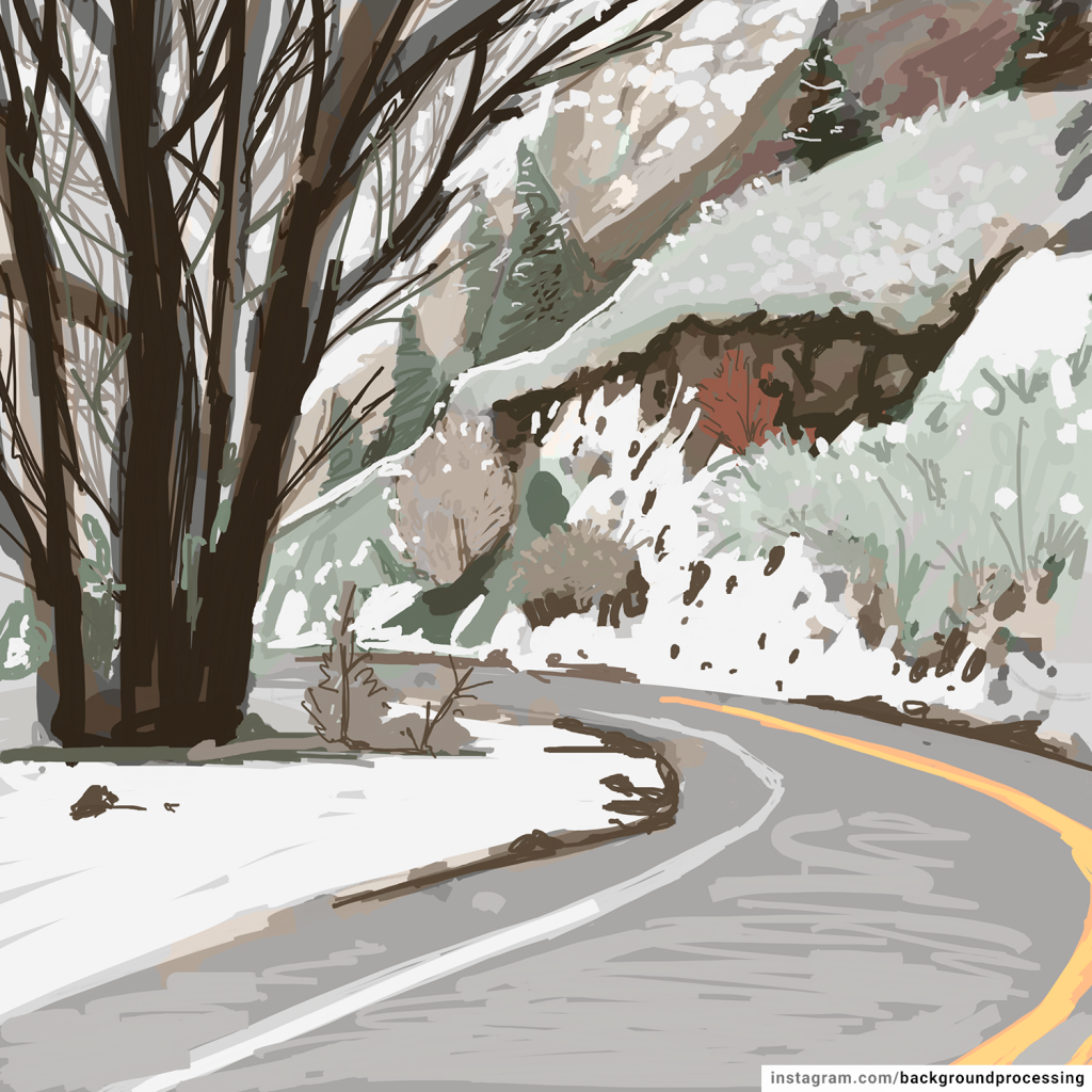 Rough snow doodle drawing by Background Processing | Doodle Addicts