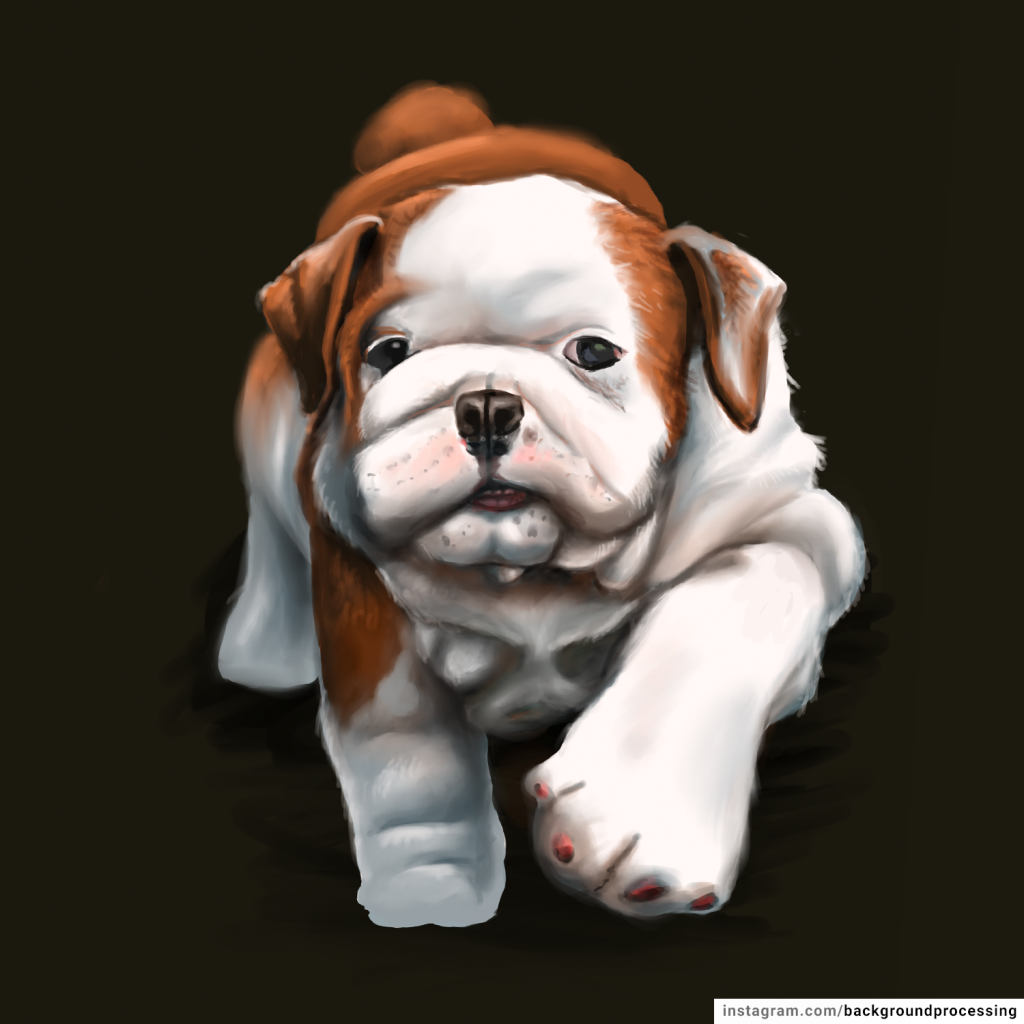 Puppy!!! drawing by Background Processing | Doodle Addicts