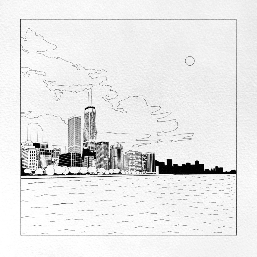 Chicago Skyline drawing by Tunde O | Doodle Addicts