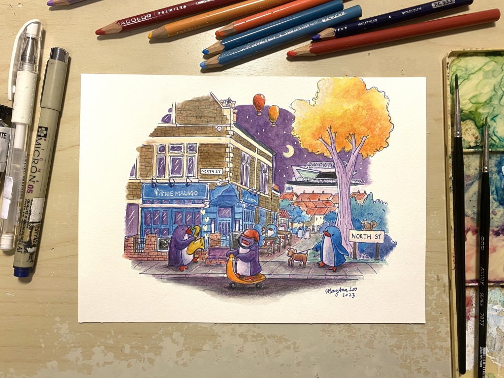 Bristol-inspired Commission Completed! drawing by MaryAnn Loo | Doodle ...