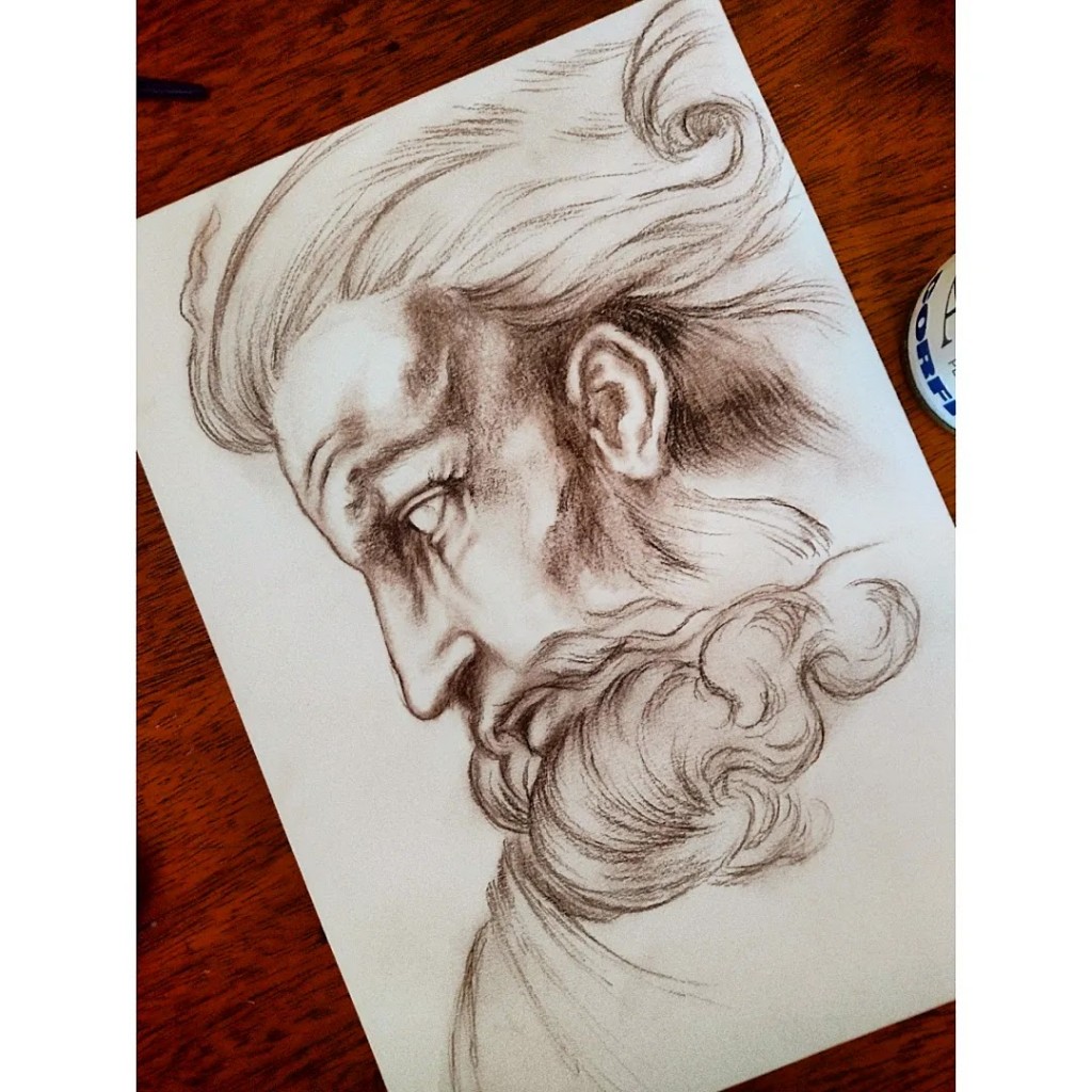 The Creation of Adam drawing by Lilian Greisse | Doodle Addicts