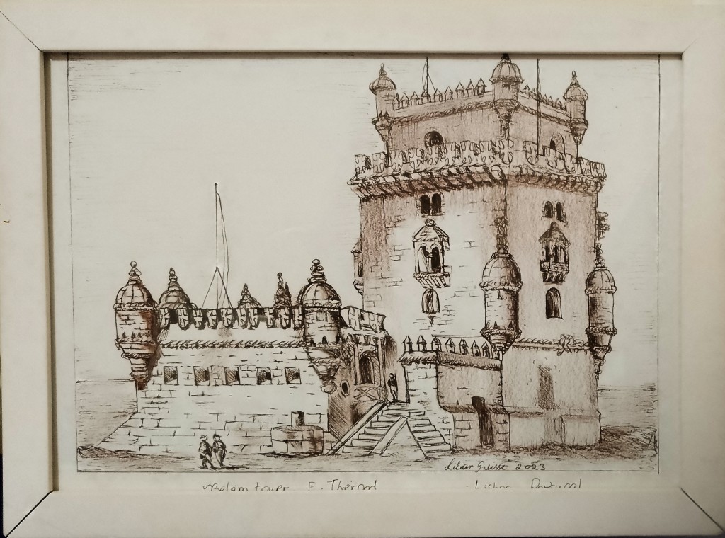 Belém Tower drawing by Lilian Greisse | Doodle Addicts