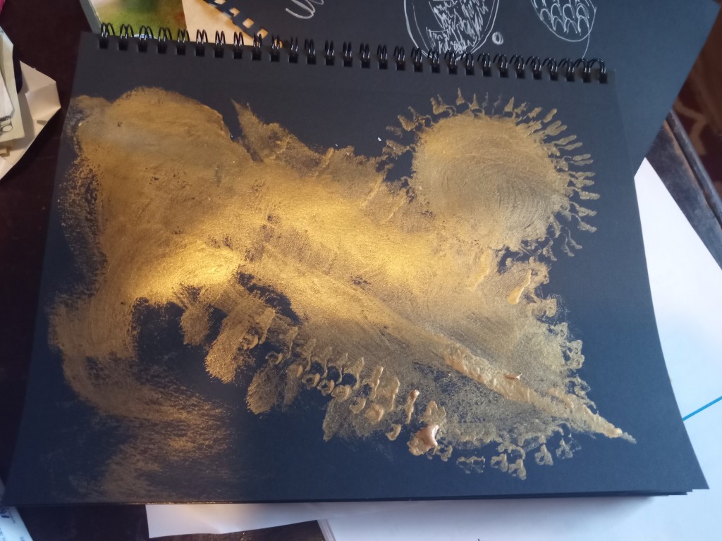 Paint in gold drawing by ChadKiley | Doodle Addicts