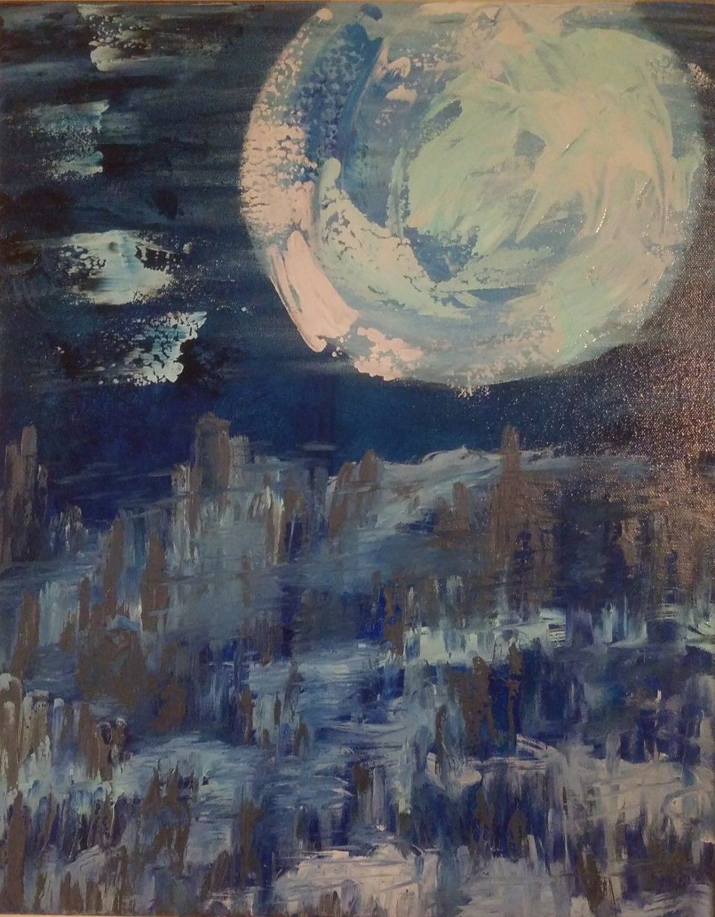 Moon on the Water drawing by Lora Sager | Doodle Addicts