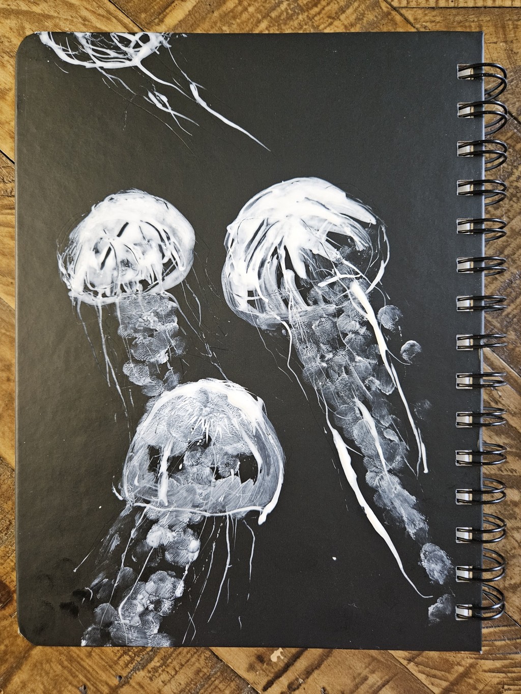 White jellies drawing by Lora Sager | Doodle Addicts