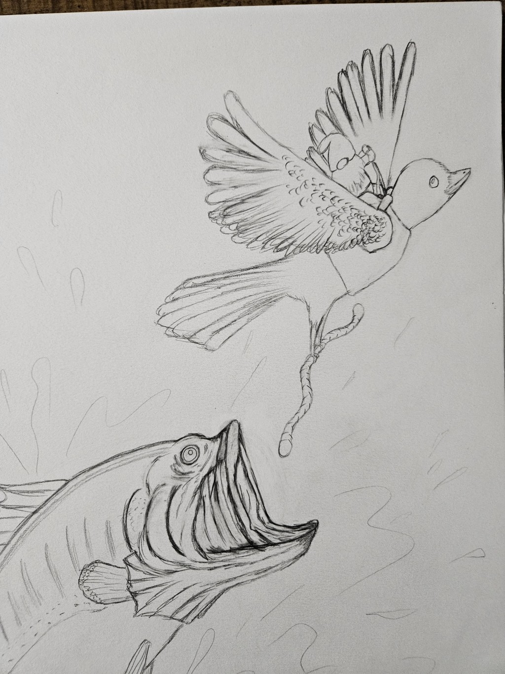 Fly fishing drawing by Lora Sager | Doodle Addicts