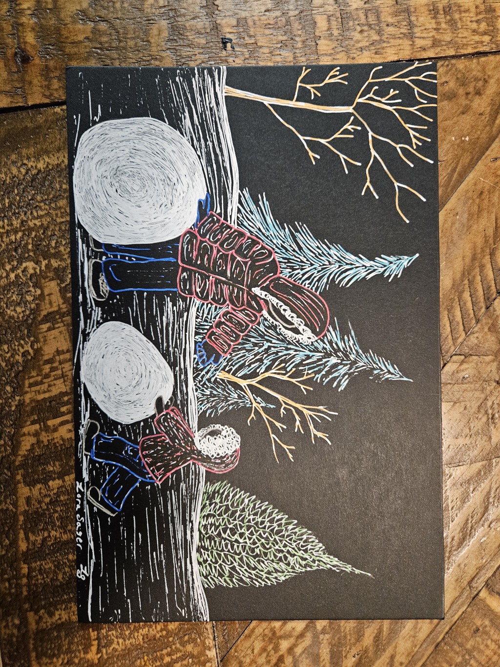 Winterbuilds drawing by Lora Sager | Doodle Addicts