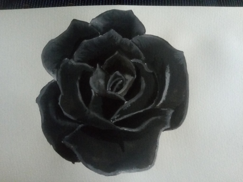 Black Rose drawing by Rebecca Kaylin Jones | Doodle Addicts