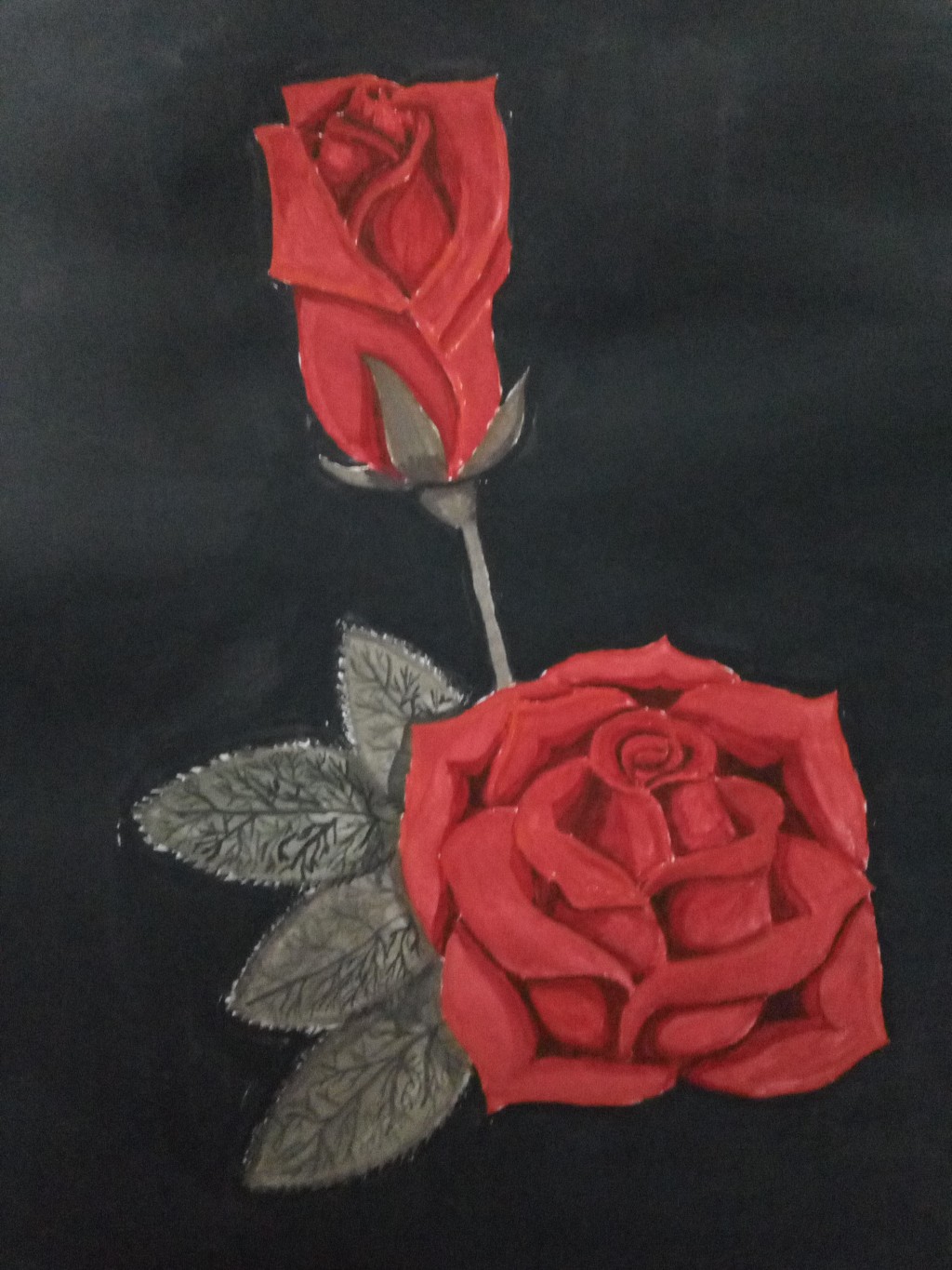 Red Roses drawing by Rebecca Kaylin Jones | Doodle Addicts