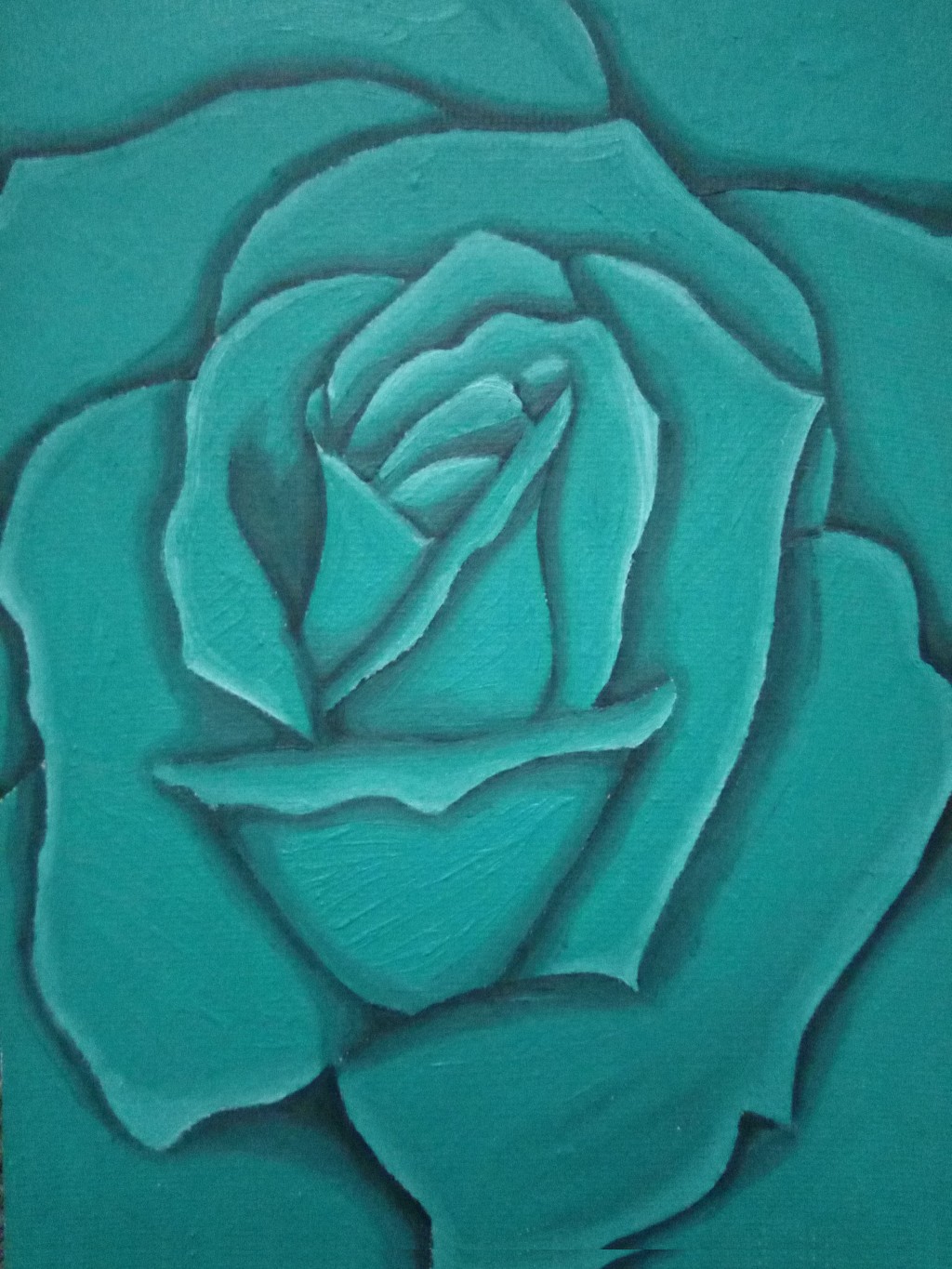 Turquoise Rose drawing by Rebecca Kaylin Gibson | Doodle Addicts