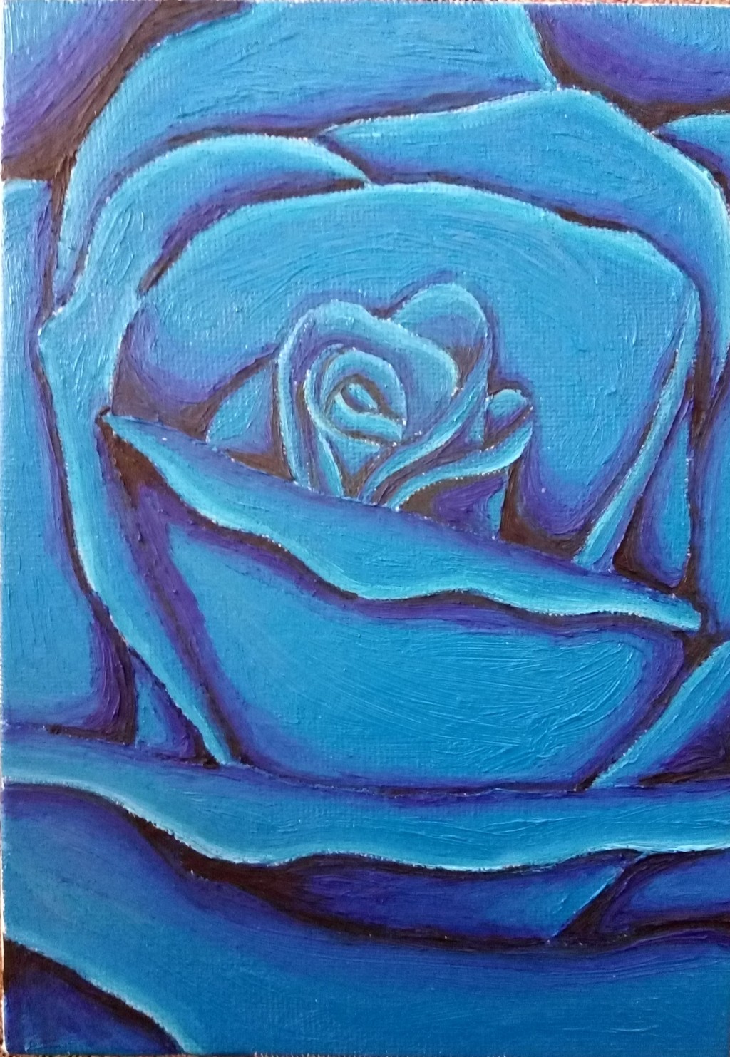 Blue Rose drawing by Rebecca Kaylin Jones | Doodle Addicts