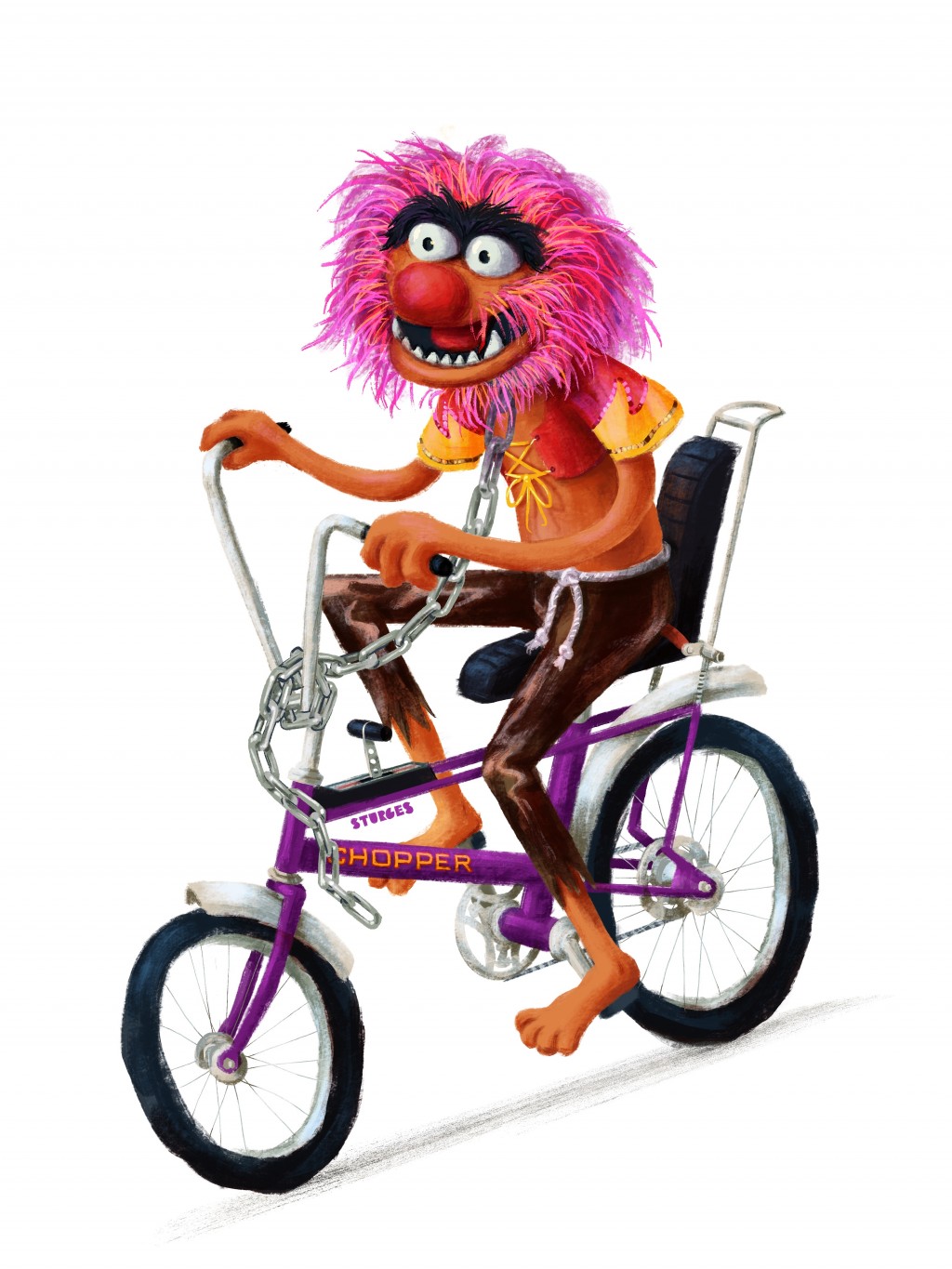 Animal's Chopper Ride drawing by Simon | Doodle Addicts