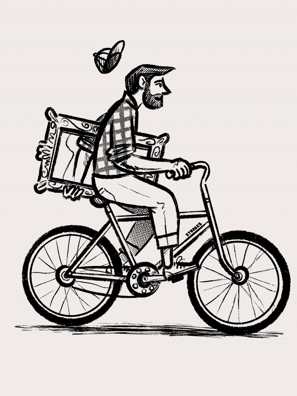 The Art of Riding, inky version drawing by Simon | Doodle Addicts